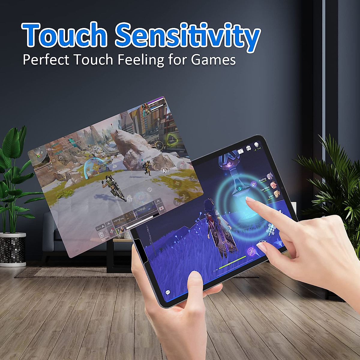 Ambison [2 Pack Matte Glass Screen Protector Compatible with iPad Air 5th Generation 2022 10.9 inch, [Install Frame] Anti Glare/Fingerprint Free/Bubble Free/9H Tempered Glass iPad Air 5