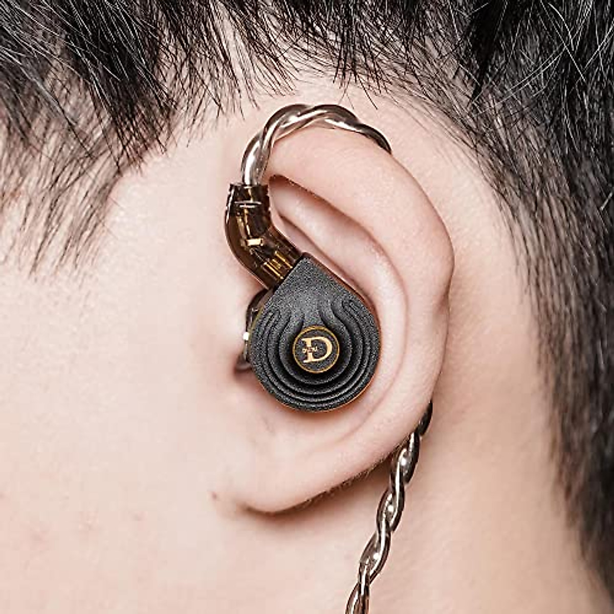 DUNU TALOS 14.6mm Planar Driver in-Ear Monitors, Hybrid 2 Balanced Armature and Magnetic Driver IEMs in-Ear Earphones (Black)