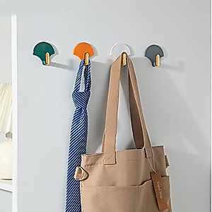 8PCS Self Adhesive Wall Hooks Decorative Door Hanger Hooks Home Storage Hooks for Hanging Towels, Hat, Clothes