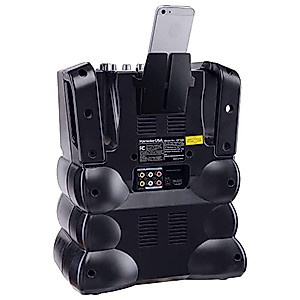 Karaoke USA GF946 GF946 DVD/CD+G/MP3+G Bluetooth 35-Watt Karaoke System with 7-Inch TFT Digital Color Screen, LED Lights, HDMI Output, and 2 Microphones (Black)