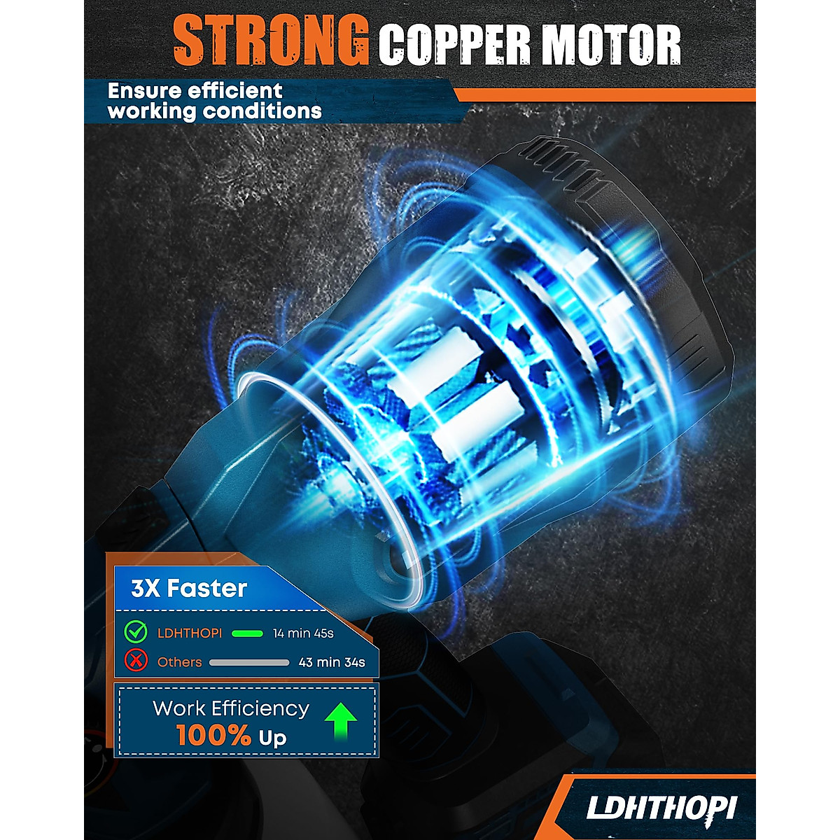 LDHTHOPI Cordless Paint Sprayer, 1200ml Paint Sprayer Gun with 2 * 3.0Ah Batteries, 20V Paint Sprayer with 5 Copper Nozzles, 3 Spray Patterns, 10 Funnel Paper for Wall, Fence, Metal, Floor, DIY