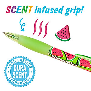 Glitter Gel Smens - Gourmet Scented Pens, Colored Gel Ink, Medium Point, 8 Count