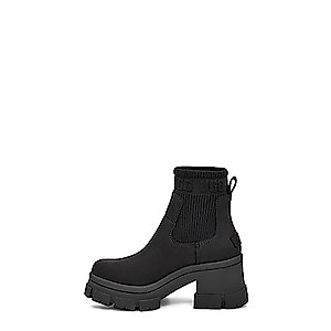UGG Women's Brooklyn Chelsea Fashion Boot, Black Leather, 7