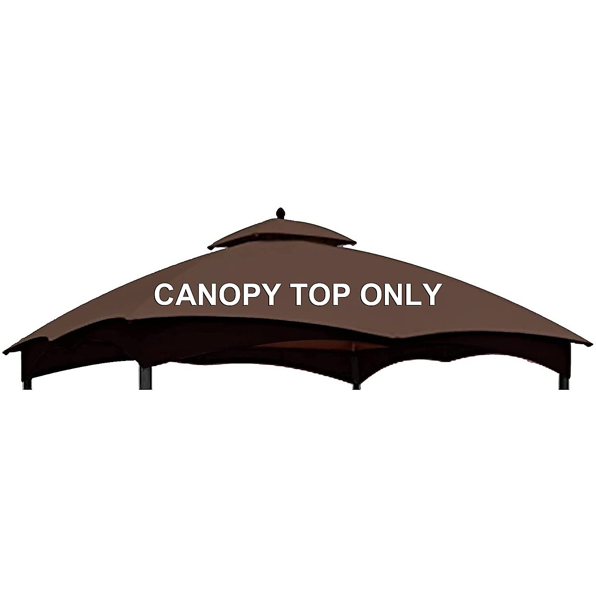 CoastShade Patio 10X12 Replacement Canopy Roof for Lowe's Allen Roth 10X12 Gazebo Backyard Double Top Gazebo #GF-12S004B-1（Brown）