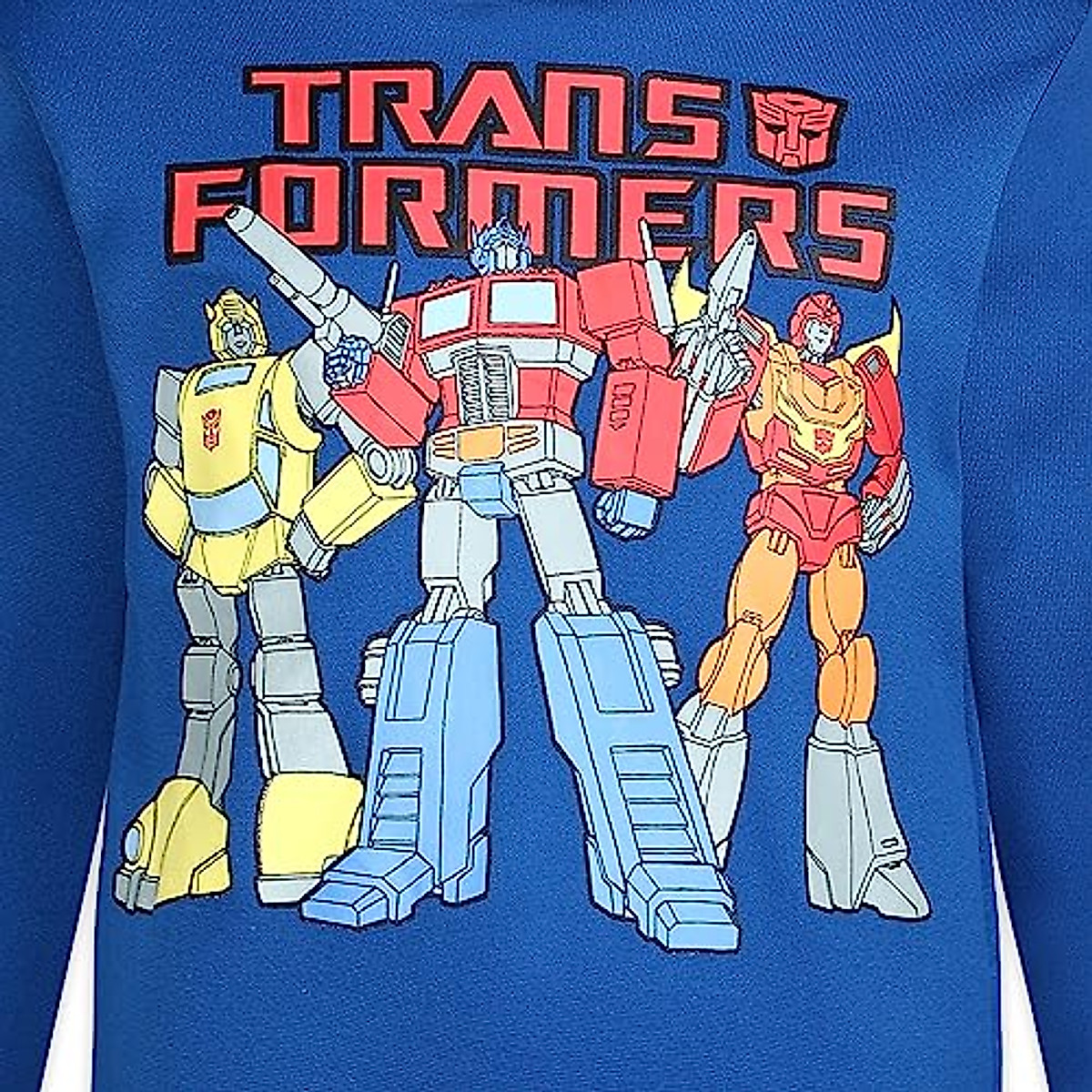 Children's Apparel Network, Ltd. Hasbro Transformers Optimus Prime, Bumblebee and Rodimus Prime Boys Hoodie and Jogger Set for Big Kids – Blue