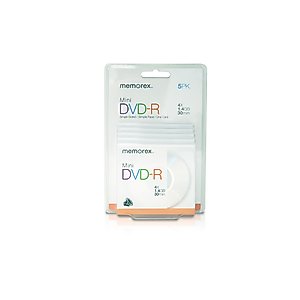 Memorex 30 min./1.4 GB Mini DVD-R (5-Pack)