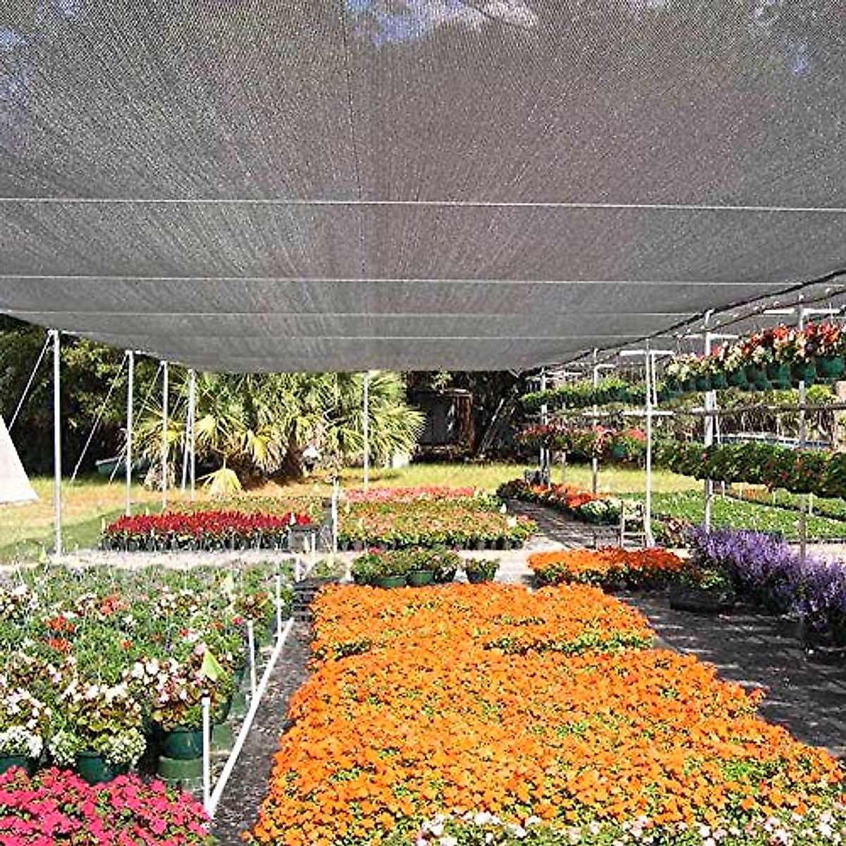 winemana 40% Black Shade Cloth, 10 x 20 FT Durable Mesh Tarp with Grommets, Resistant Garden Sun Shade Netting, Shading Antifreezing for Pergola, Greenhouse, Plants Growing, Chicken Coop