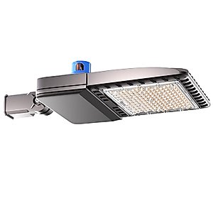 Lightdot 150W Parking Lot Lights 21000Lm (Eqv 600W HPS) 5000K Led Parking Lot Lights with Dusk to Dawn, ETL Listed LED Pole Light with Slipfitter Mount,IP65, Energy Saving