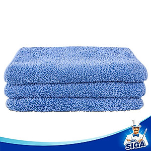 MR.SIGA Professional Microfiber Mop Refills, Pack of 3, Size: 42cm X 23cm
