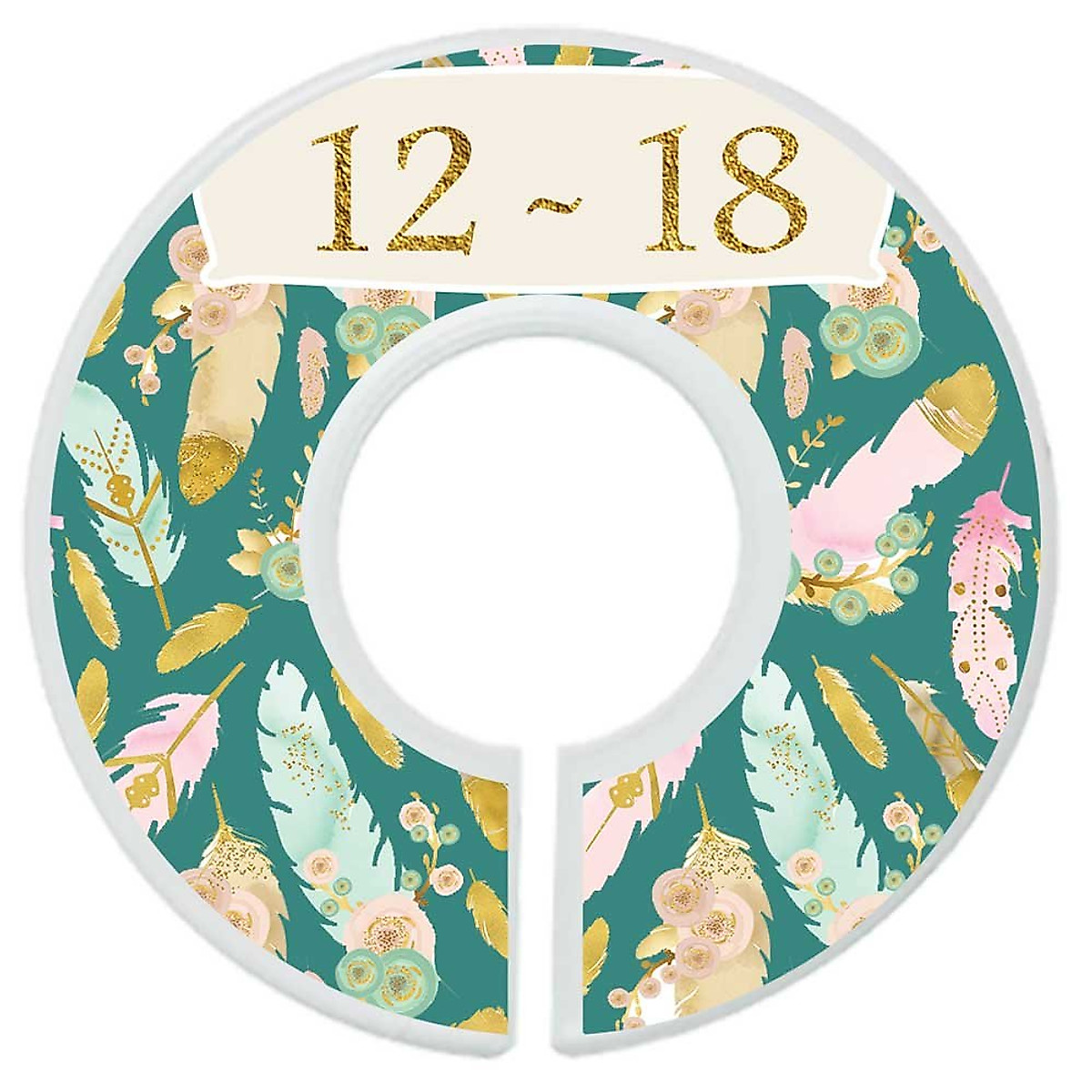 Mumsy Goose Nursery Closet Dividers, Closet Organizers, Baby Girl Clothes Dividers Pink Gold