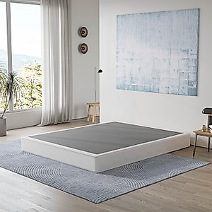 HUEIIS Queen Box Spring 5 Inch Low Profile Strong Metal Frame Mattress Foundation, Quiet Noise-Free,Easy Assembly, 3000lbs Max Weight Capacity