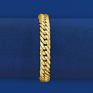 Ross-Simons Italian 18kt Yellow Gold Cuban-Link Bracelet. 7 inches