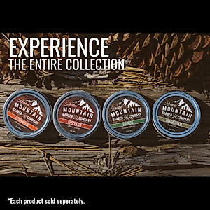 Beard Balm - Rocky Mountain Barber - 100% Natural - Premium Wax Blend with Cedarwood Scent, Nutrient Rich Bees Wax, Jojoba, Tea Tree, Coconut Oil