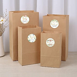 80 Floral Thank You Stickers, Bridal Shower Flower Thank You Stickers, Girl's Birthday Rose Favor Labels Stickers(2 Inch)