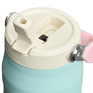 Stanley IceFlow Flip Straw 2.0 Water Bottle 24 oz | Built-In Straw for Travel and Sports | Lightweight and Leak Resistant | Insulated Stainless Steel | BPA-Free | Poolside