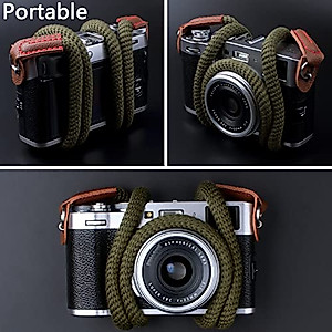 VKO Camera Strap, Camera Rope Strap Neck Shoulder Strap Compatible with Sony Canon Nikon Fuji Mirrorless DSLR SLR Camera 100cm Green