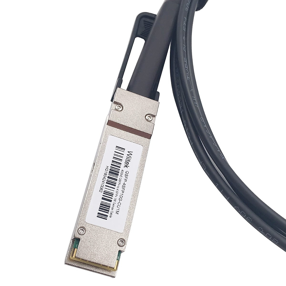 Wiitek 1M QSFP+ to 4 SFP+ DAC Breakout Cable, QSFP-4SFP10G-CU1M, 40G QSFP+ Direct Attach Copper Cable, 30AWG Black, for Cisco, Ubiquiti, Mellanox, Supermicro, Compatible for Mikrotik