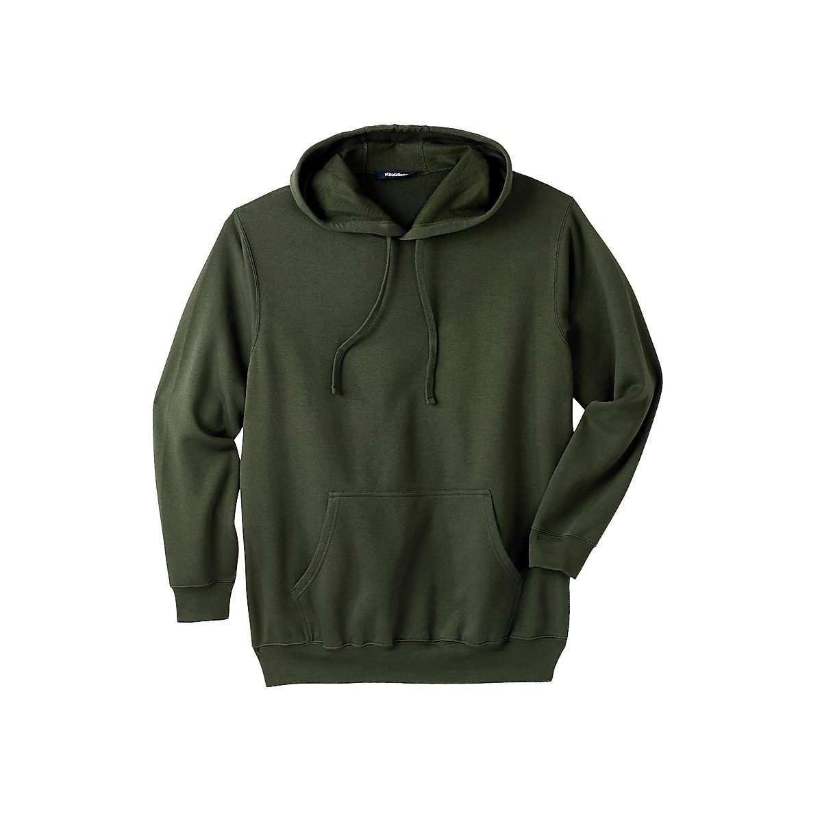 KingSize Men's Big & Tall Fleece Pullover Hoodie - 8XL, Deep Olive