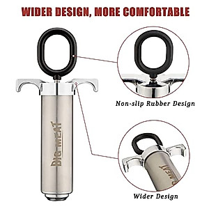 Big Meat Injectors For Smoking - Stainless Steel Meat Injector Syringe Kit, 2oz Large Capacity with 4 Marinade Injector Needles, Flavor Injector and E-Book Recipes