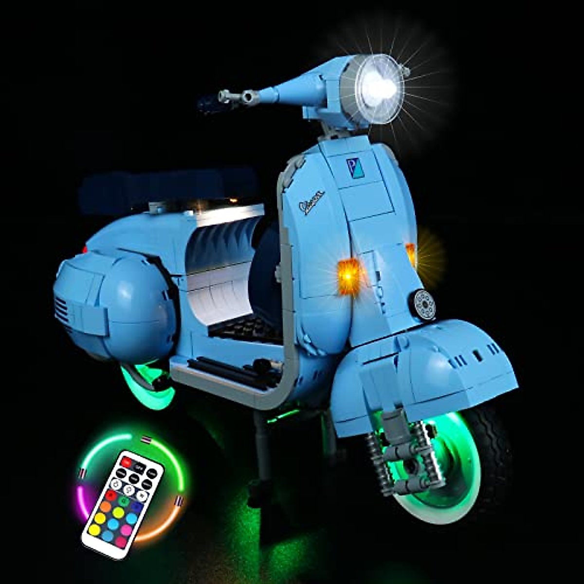 BrickBling Lighting Kit Compatible with Lego Vespa 125 10298 Model Compatible with Lego Vespa 10298-Remote Control Version (Not Included Model)