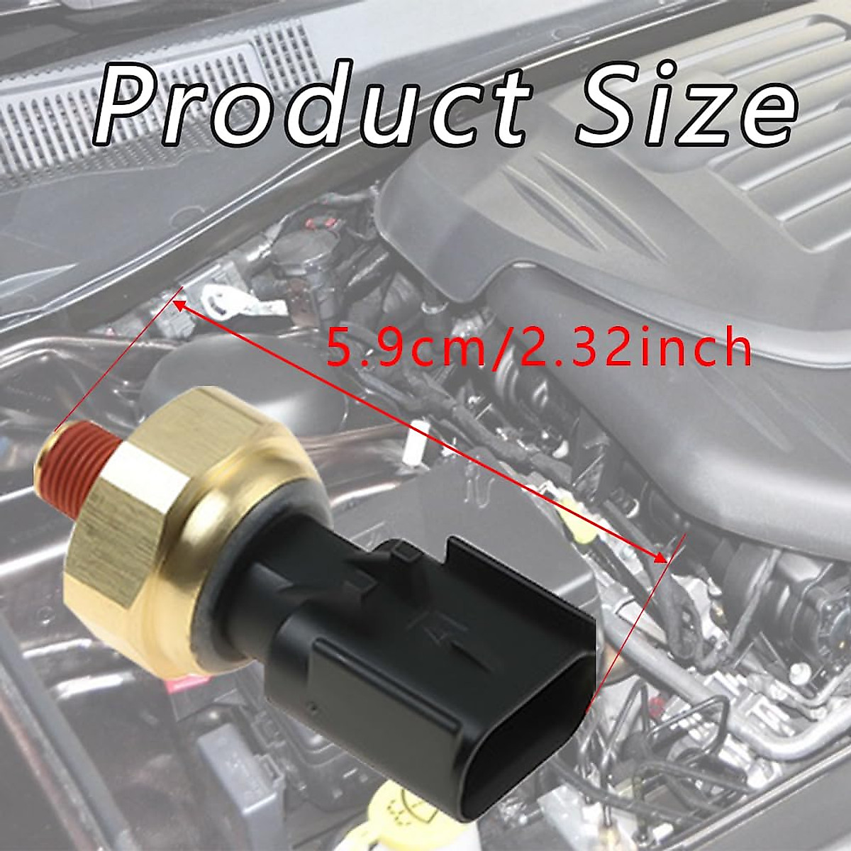 Engine Oil Pressure Switch, Oil Pressure Switch Sensor, Engine Oil Pressure Sensor Sender Switch, Oil Sensor Compatible with Chrysler Dodge Jeep RAM, Replaces #5149064AA, 5149062AA, 56028807AB