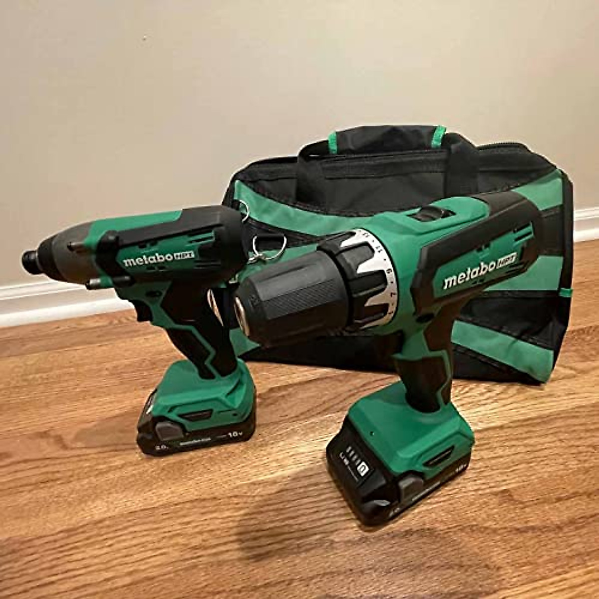 Metabo HPT 18V MultiVolt Hammer Drill and Impact Driver Combo Kit | Cordless | 2-2.0Ah Li-Ion Batteries w/Fuel Gauge | Lifetime Tool Warranty | KC18DFX