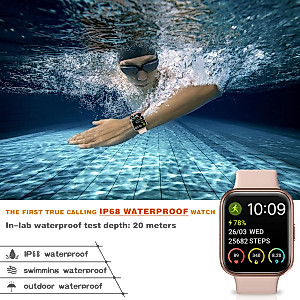 DECWIN Smart Watch, 1.69"(Call Receive/Dial) Smartwatch for Men Women,Alexa Built-in,Heart Rate Sleep Monitor,Music Control,2022 Waterproof Swimming Fitness Tracker Compatible Android iOS Phone