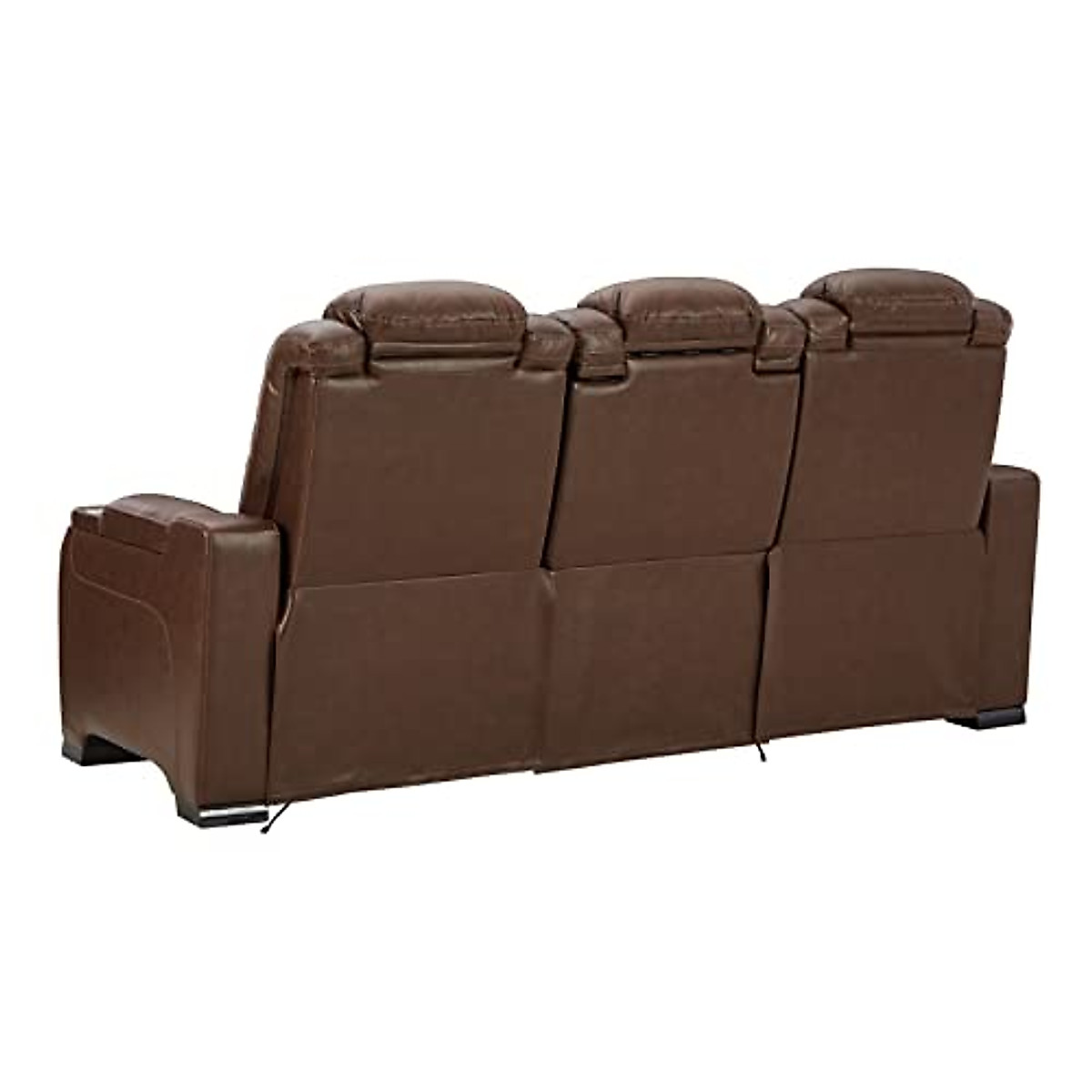 Signature Design by Ashley The Man-Den Reclining Sofa, Mahogany