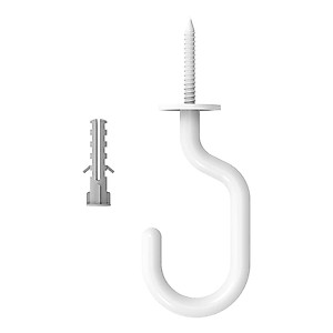 National Hardware N275-525 Modern Ceiling Hook, 3-11/32", White