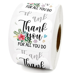 PNTKION Thank You for All You Do Cute Small Shop Stickers, 500 Labels Per Roll