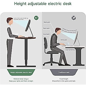 Dripex Adjustable Electric Standing Desk 1, 43 inch, White