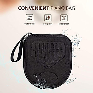 GECKO ZBH Acrylic Kalimba Clear Thumb Piano 17 Key Transparent Finger Piano Musical Instruments Gift for Kids Adults Beginners Portable Mbira Sanza with Bag Tuning Hammer & Study Instruction