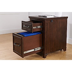 Martin Svensson Home Del Mar Fingerprint Lock File Cabinet, Walnut Coffee