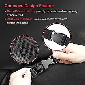 Comnova Griddle Cover for Blackstone Griddle 36 Inch - 600D Flat Top Grill Cover for Blackstone 4 Burner Griddle Heavy Duty & Waterproof, Outdoor 36" Griddle Cover for Blackstone 1554, 1825 and More