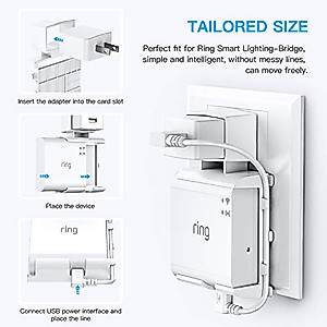 HOLACA Outlet Wall Mount for Ring Smart Lighting Bridge,Easily Be Moved-Saving Space-No Messy Wires and Screws