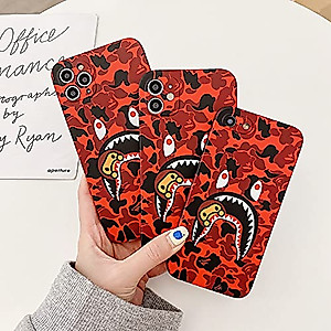 Hoolcase iPhone 11 Soft Case for Shark Face/Shark Teeth Fans Girls Kids Boys, Cartoon Cute Fun Funny Shockproof TPU Protective Non-Slip 6.1 Inch Case for iPhone 11 (H-YU)