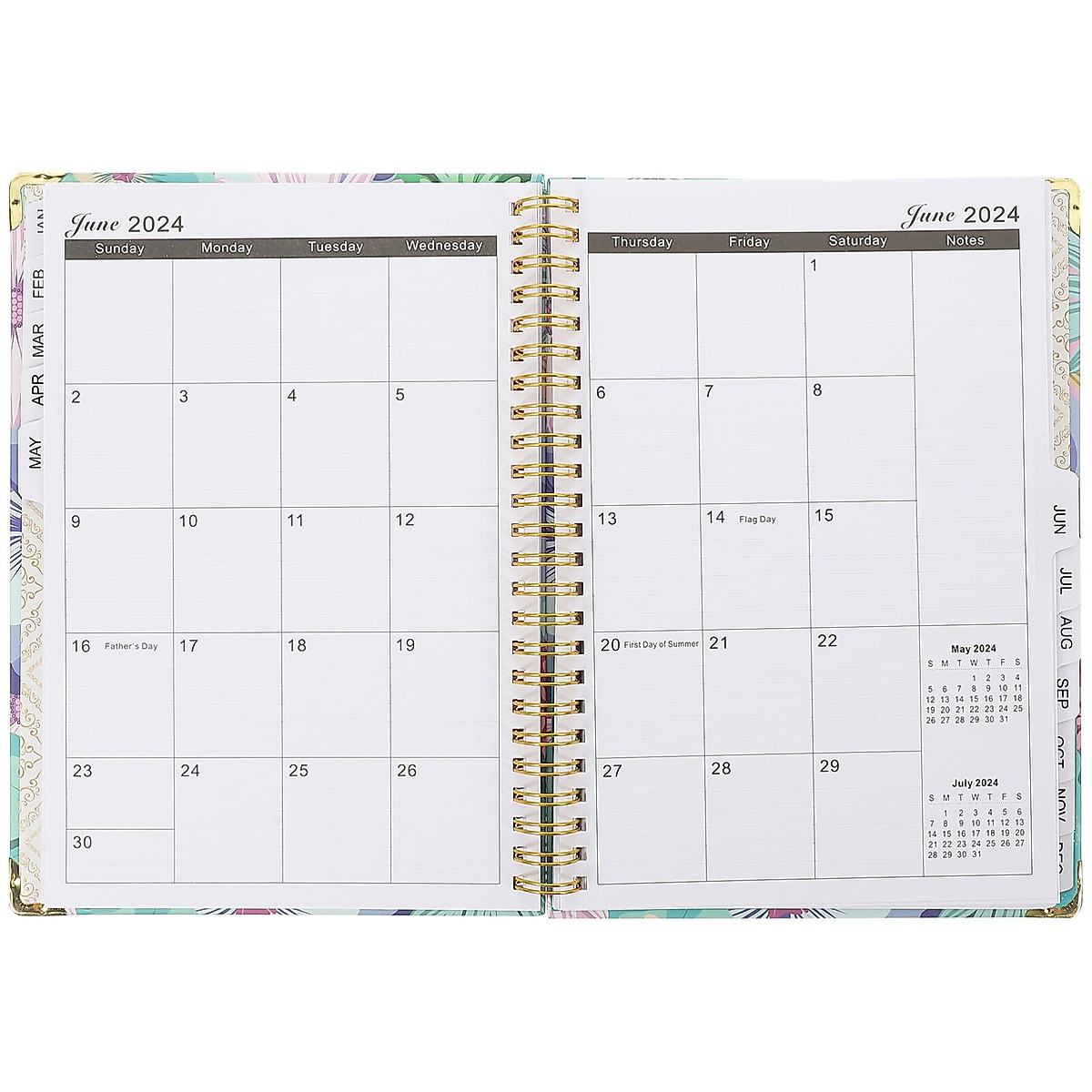 Kisangel 2024 Planner Notebook Calendar Schedule Notepad Spiral Binding Note Book Productivity Organizer for Home Classroom Office Supplies 2024.1-12