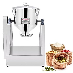 YUCHENGTECH 10L Lab Dry P-o-w-d-e-r Mixer Mixing Machine Particle Blender P-o-w-d-e-r Mixer Granual Blender for Food Chemical Medical 0-33 rpm (110V, 10L(2-5kg))