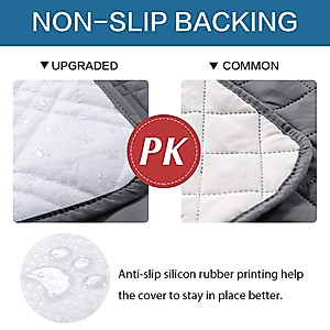 H.VERSAILTEX 100% Waterproof Recliner Chair Cover Oversized Reclining Slipcovers Washable Lazy boy Recliner Chair Cover Non Slip Furniture Protector for Kids, Pets (Oversized Recliner, Grey)