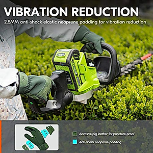 Vgo... 1-Pair Ladies' Synthetic Leather Gardening Gloves, Puncture-proof, Thornproof, Durability & Anti-shock Work Gloves, Touchscreen (Size S, Green, SL7471)