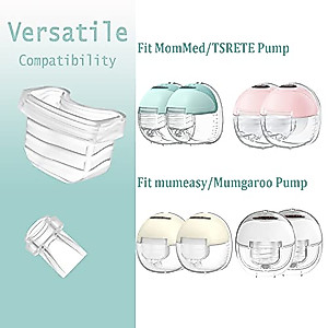 TOVVILD Duckbill Valve Silicone Diaphragm 4pcs, Suitable for S21/S23/S18 Wearable Breast Pump, Compatiable with MomMed/TSRETE Breast Pump Accessories Replace