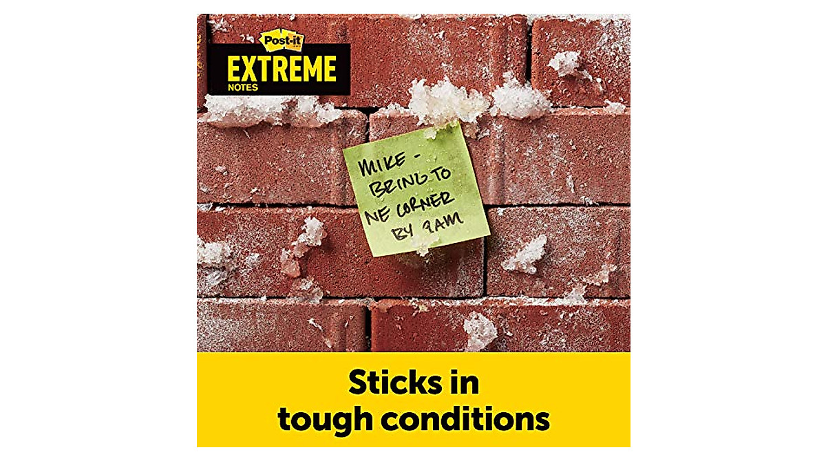 Post-it Extreme Notes - Heavy-Duty Weatherproof Sticky Notes