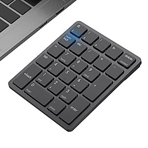 havit Wireless Number Pad for Laptop, Rechargeable 26 and 34-Key Numeric Keypad for Laptop Desktop, PC, Notebook
