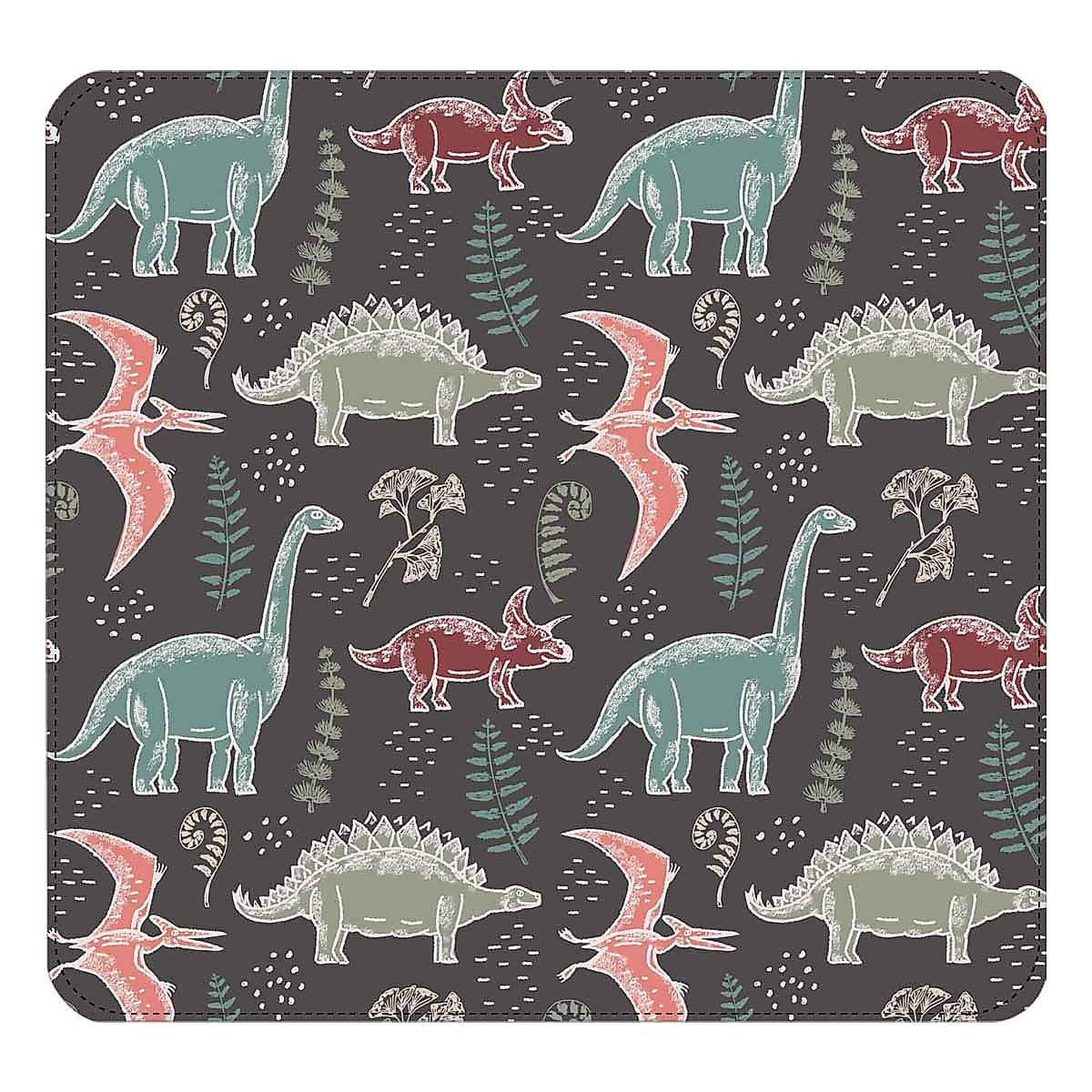 INTERESTPRINT Dinosaurs and Fern Leaves, Gingo Biloba Credit Card Wallet Clutch Purse, Huge Storage Capacity
