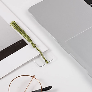 60 Pcs Acrylic Bookmark Blanks, 30Pcs Clear Acrylic Craft Bookmarks with 30 Pieces Colorful Tassel for Christmas Gift Stocking Stuffers DIY Bookmarks Crafts Projects (4.75 x 1Inch)