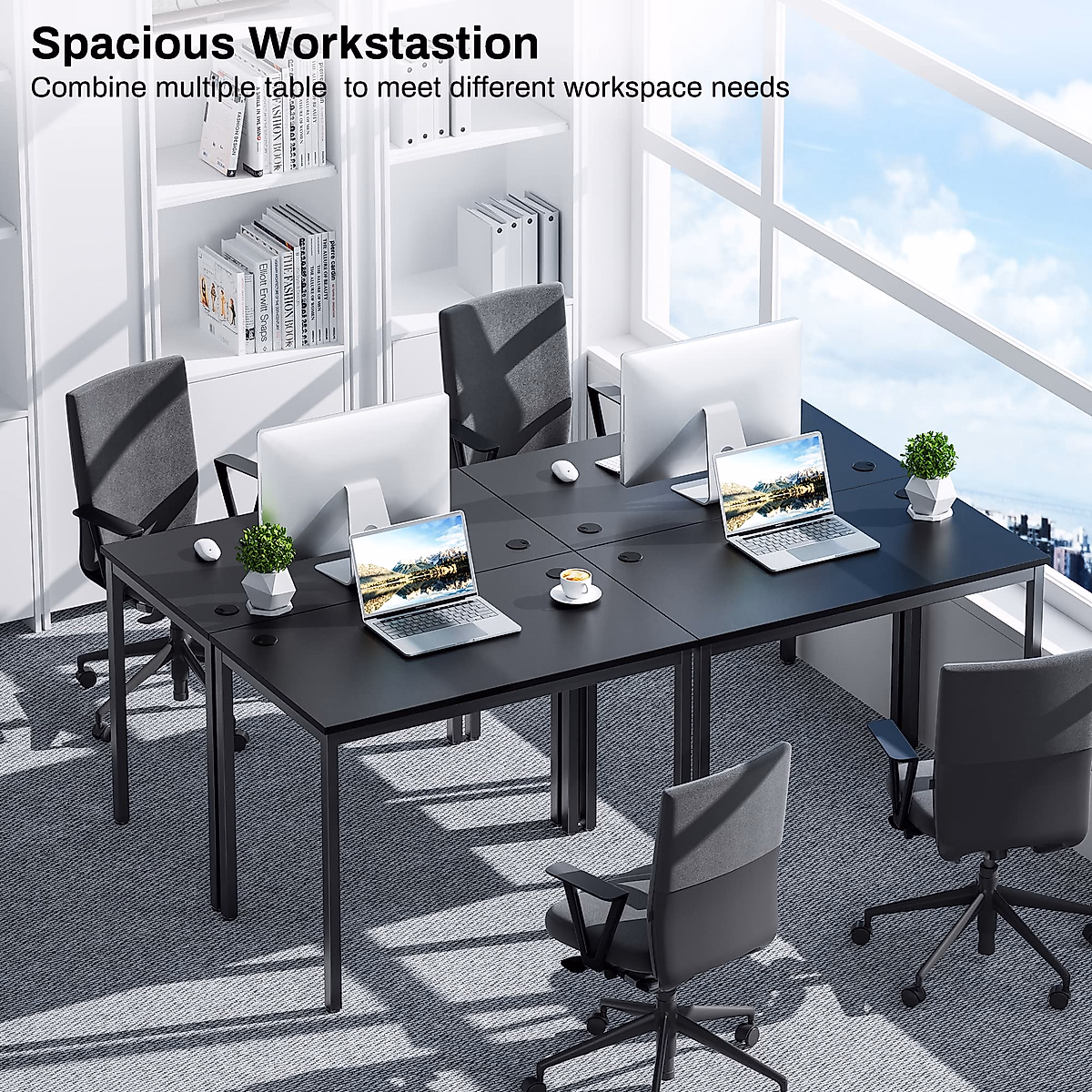 EE EUREKA ERGONOMIC 39 Inch Small Black Gaming Computer Desk, Home Office Corner PC Laptop Table Modern Mini Cute for Small Spaces Kids Boys Girls Teens Gifts Bedroom Work Study Writing, EPA Certified