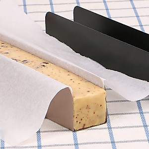 Dadamong 2Pcs U-Shape Non-stick Biscuit Cake Bread Mold Baguette Toast Mould, Carbon Steel Rectangle Cake Pan Cranberry Cookies Molds for Kitchen Baking (Champagne)