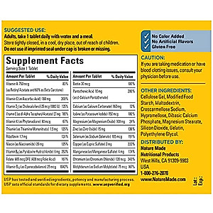 Nature Made Multivitamin For Him 50+, Mens Multivitamins for Daily Nutritional Support, Multivitamin for Men, 90 Tablets, 90 Day Supply