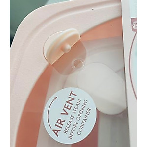 Gourmet Kitchen 8-Piece Plastic Food Storage Container Set with Vented Lids, 4 Sizes (PINK)