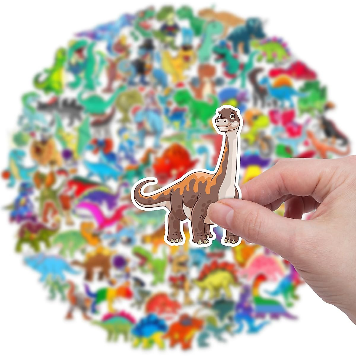 Dinosaur Stickers 100 Pcs Waterproof Vinyl Stickers for Water Bottles 2